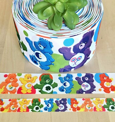 7/8, 1, 1.5 & 3" (1 YD) Care Bear Grosgrain Ribbon Champ Harmony ...