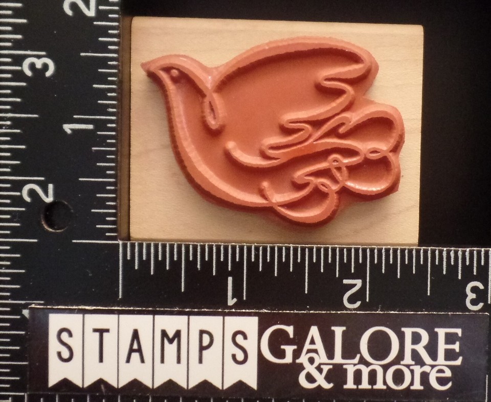 Uptown Rubber Stamps CHRISTMAS PEACE DOVE INSPIRATIONAL #T01 | eBay