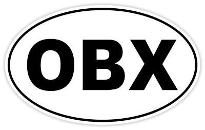 OBX Outer Banks Oval sticker decal 5 inch by 3 inch | eBay