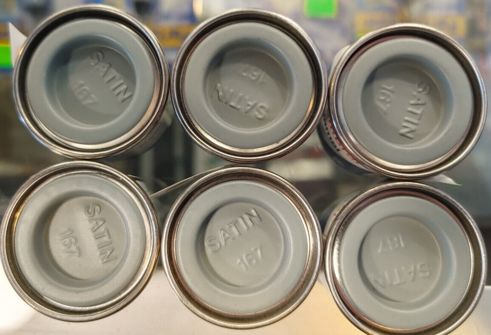 Humbrol Enamel Paint #167 Satin RAF Barley Grey - 6 tins | eBay