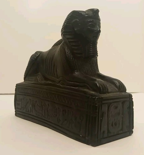 Vintage Egyptian Sphinx Black Statue Resin Figurine Made in Egypt | eBay