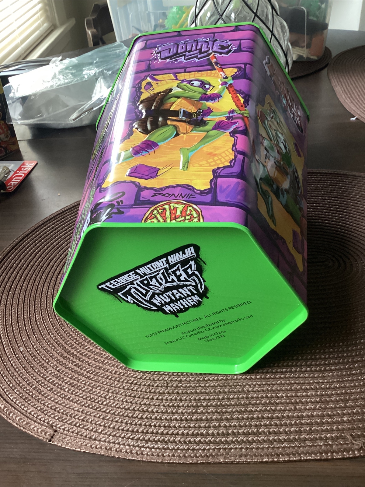 Teenage Mutant Ninja Turtles Mutant Mayhem Movie Promo Popcorn Tin ...
