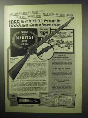 1955 Winfield Arms Ad - BSA Martini Rifle .310 Cal. | eBay