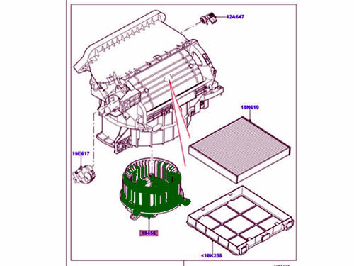 GENUINE LAND ROVER BLOWER MOTOR RANGE ROVER 13 RANGE ROVER SPORT 2014 ...