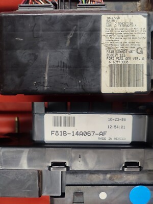 99-01 F250 F350 Multifunction GEM Module F81B-14B205-Gb w FUSE BOX ...