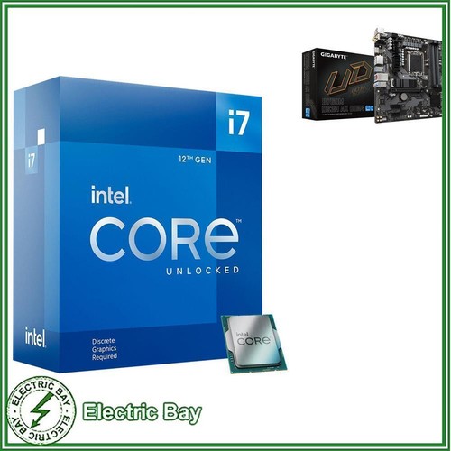 Intel Core i7-12700KF CPU + Gigabyte B760M DS3H AX DDR4 Micro ATX Motherboard | eBay
