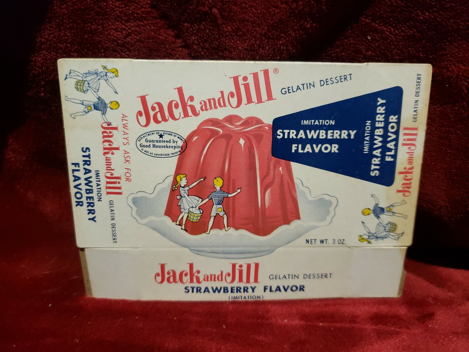 1960's Jack and Jill Jello gelatin Boxes Vintage NOS unfolded ...