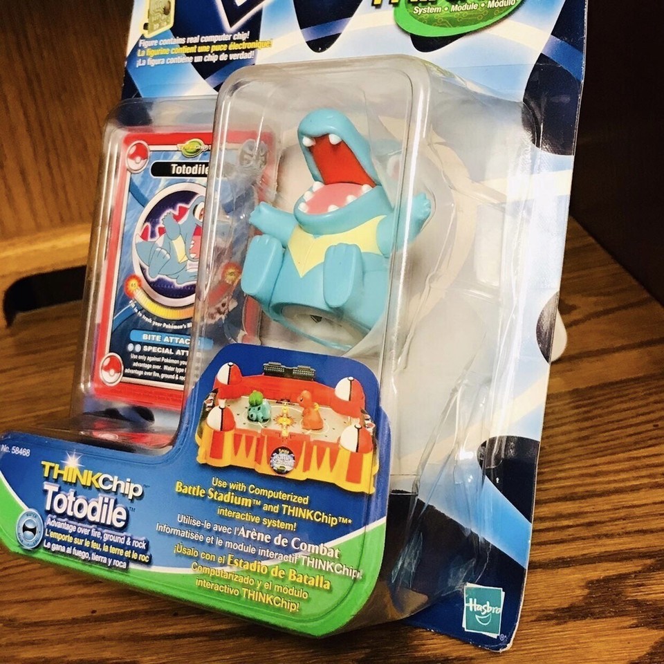 Vintage Hasbro Pokemon Johto League Champions THINKChip Totodile Figure ...