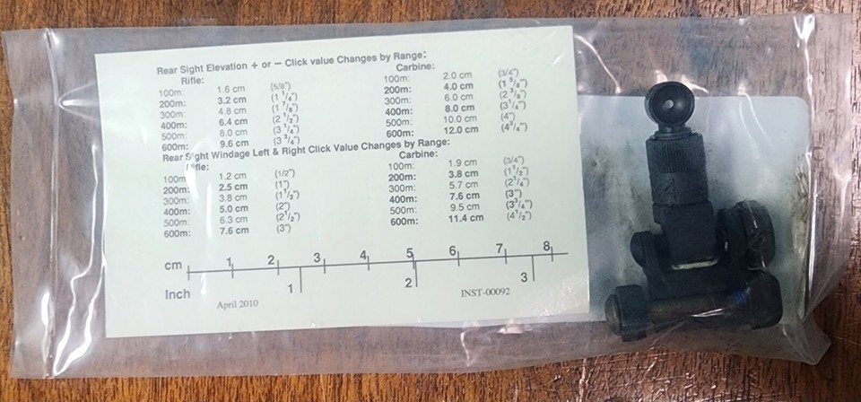 Knight Armament Rear Sight "600 Meter USMC" (Stamped with USMC) NEW IN ...