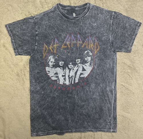 Def Leppard Pyromania 1983 Tour Junk Food Clothing Rock Band Tee T ...