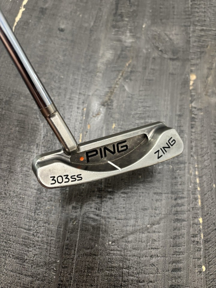 Ping Zing Redwood 303ss Orange Dot 33.5” RH Putter With head cover, new ...