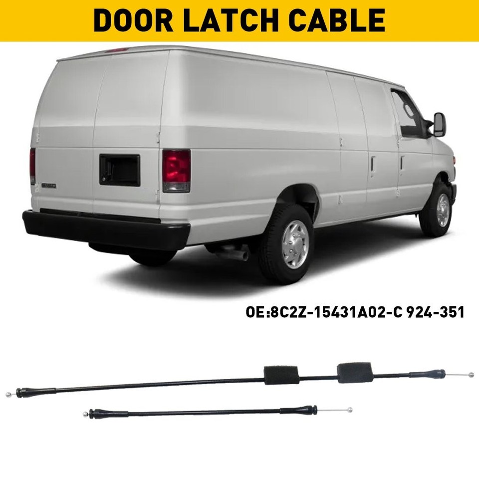 Door Latch Cables Rear Passenger Side For Ford E-150 E-250 E-350 E-450 ...