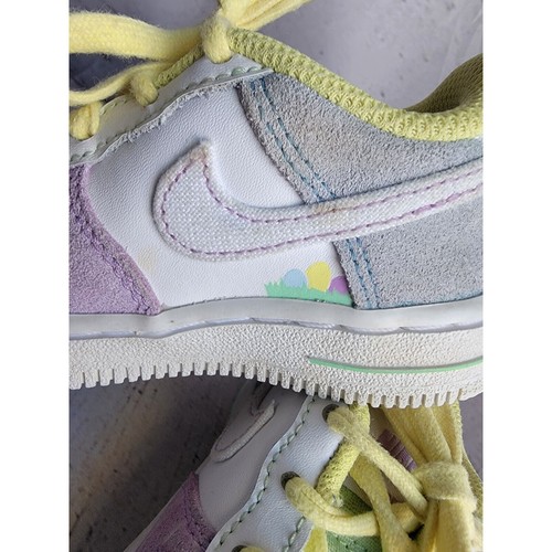 Nike Air Force 1 LV8 white/zitron/ Easter Pastel Colors Youth Size 6c ...
