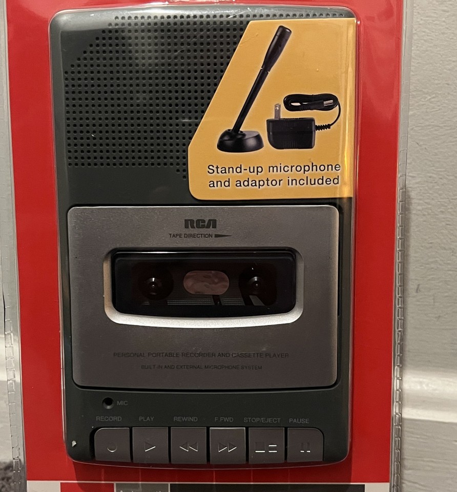 RCA RP3504 Cassette Recorder Mic & Power Adapter New Factory Sealed | eBay