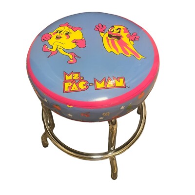 19" Ms Pac Man Swivel Stool for Arcades - Great Preowned | eBay