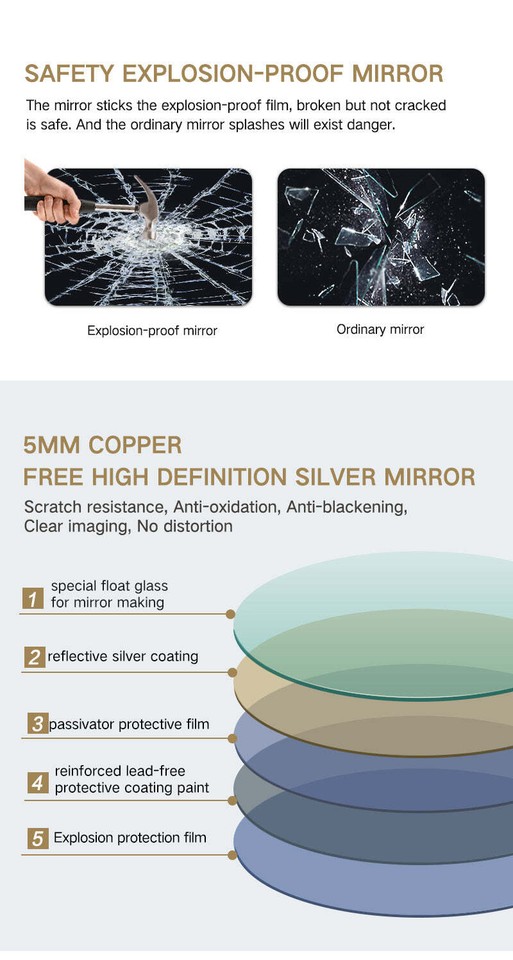 LED Lighted Wall Mounted Frameless Smart Bluetooth Music Call Bathroom ...