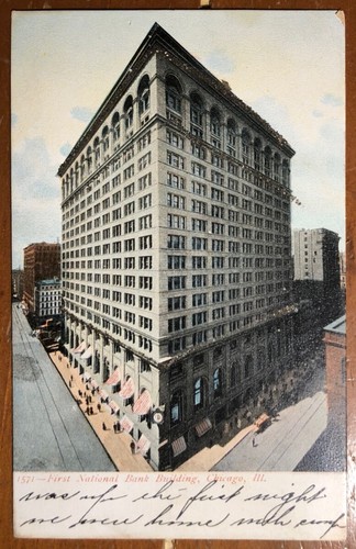 Postcard The First National Bank Building, Chicago, Illinois - circa ...
