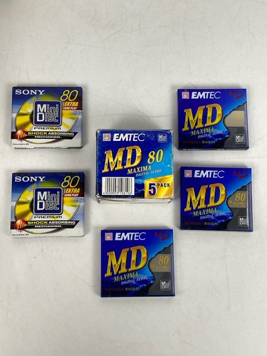 Sony Mini Disc Premium 80 extra & BASF EMTEC MD Maxima 80 MINIDISC DIGITAL LOT 6 | eBay