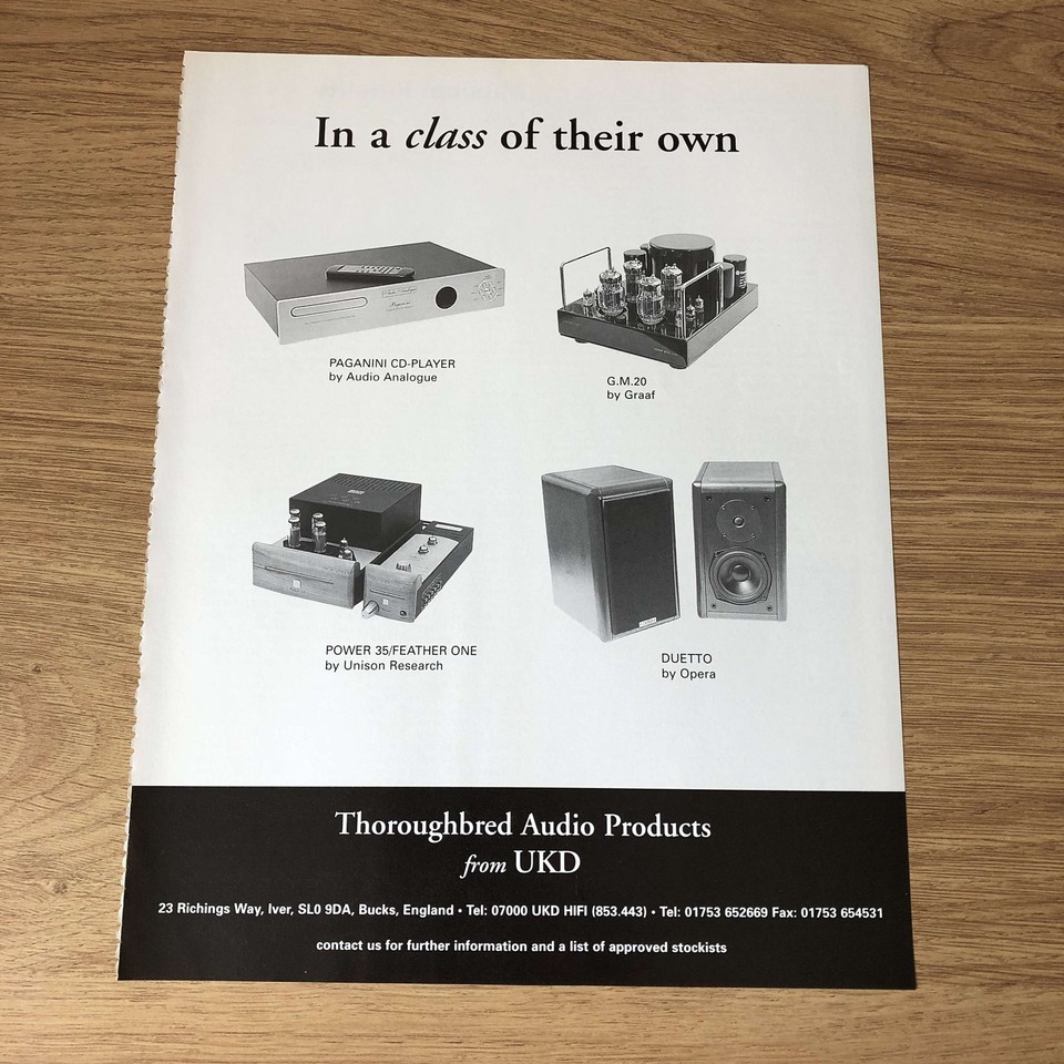 FRAMED MAGAZINE ADVERT 11X8 PAGANINI CD-PLAYER BY AUDIO ANALOGUE | eBay