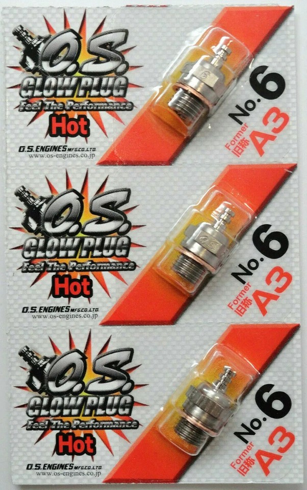 RC Parts Glow Plug OS Former A3 No.6 #6 Standard Glow Plug Spark For RC ...