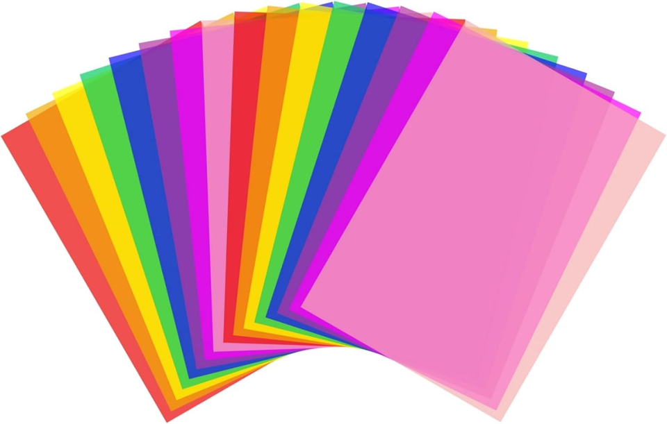 16 Sheets 8 Colors Lighting Gels, Correction Coloured Acetate Color ...
