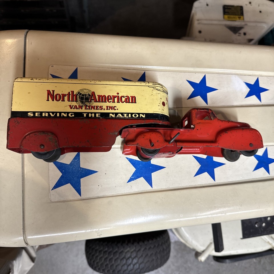 1940’s Marx Toy Streamline North American Van Lines Truck Parts Or ...