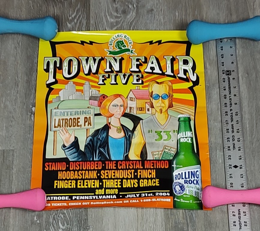 Rolling Rock Town Fair 5 Poster 20" x 17" Boston Philadelphia Seattle ...