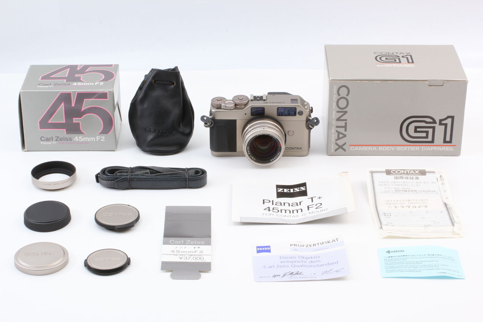 [Optical MINT in Box] Contax G1 Green Label Film Camera 45mm f/2 Lens ...