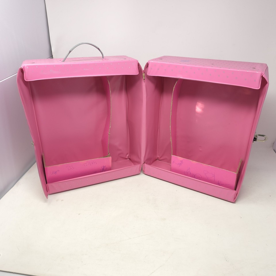Vintage 1985 Mattel BARBIE Pink Double FASHION DOLL CASE Carrying Trunk ...