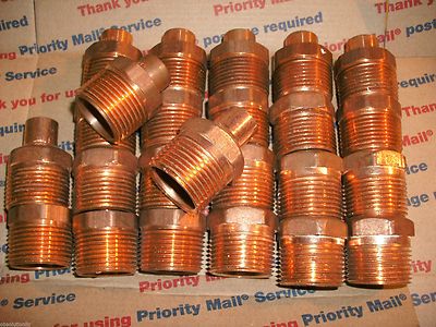 LOT OF 24 - COPPER MALE ADAPTER REDUCING 1/2" X 1" C X MIP FITTING | eBay