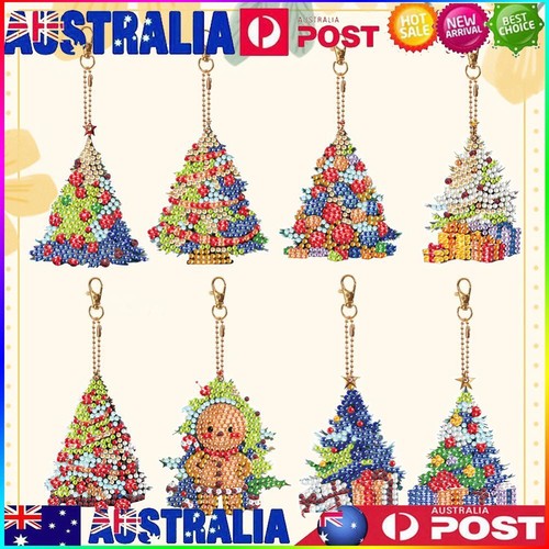 8PCS Double Sided Special Shape Diamond Art Keyring (Christmas Tree) | eBay