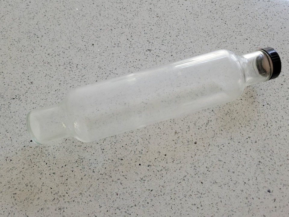 Glass Rolling Pin With Cap 13" long Vintage Cooking Tool Antique | eBay