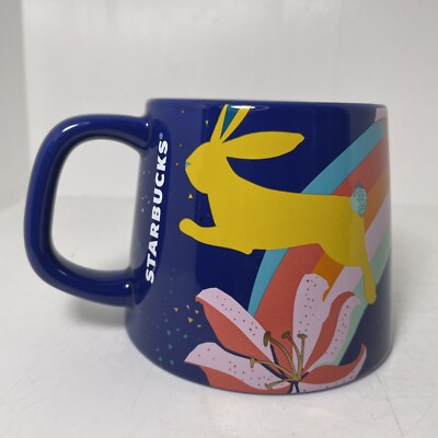 Starbucks Easter Spring Blue Bunny Ceramic Coffee Mug 14 Oz | eBay