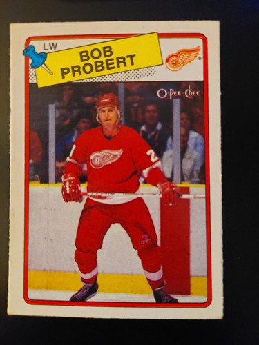 1988-89 O-Pee-Chee Hockey Card Bob Probert RC #181 | eBay