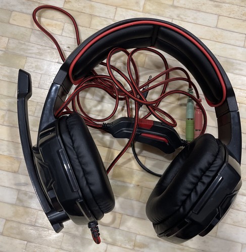 PBX Gaming Headset With Microphone Wired Cushioned Ear Pads Adjustable ...