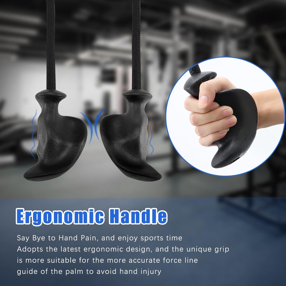 Tricep Rope with Ergonomic Handles, 36 Inch Tricep Pull Down Rope for ...