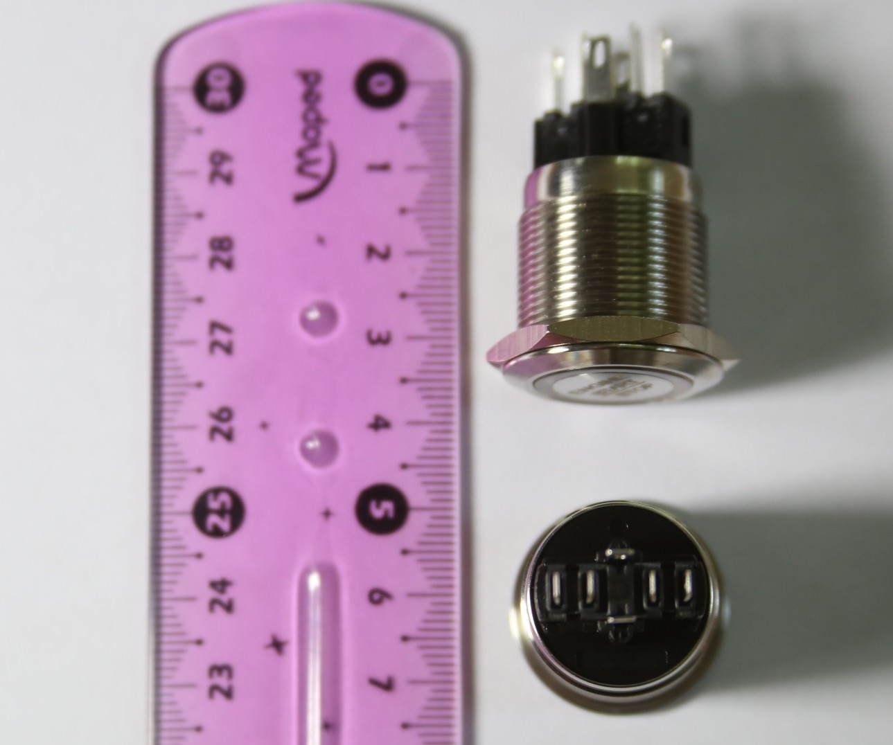 LED Resetknopf rot Reset Taster 22 mm Lasergravur: "Reset" Computer ...