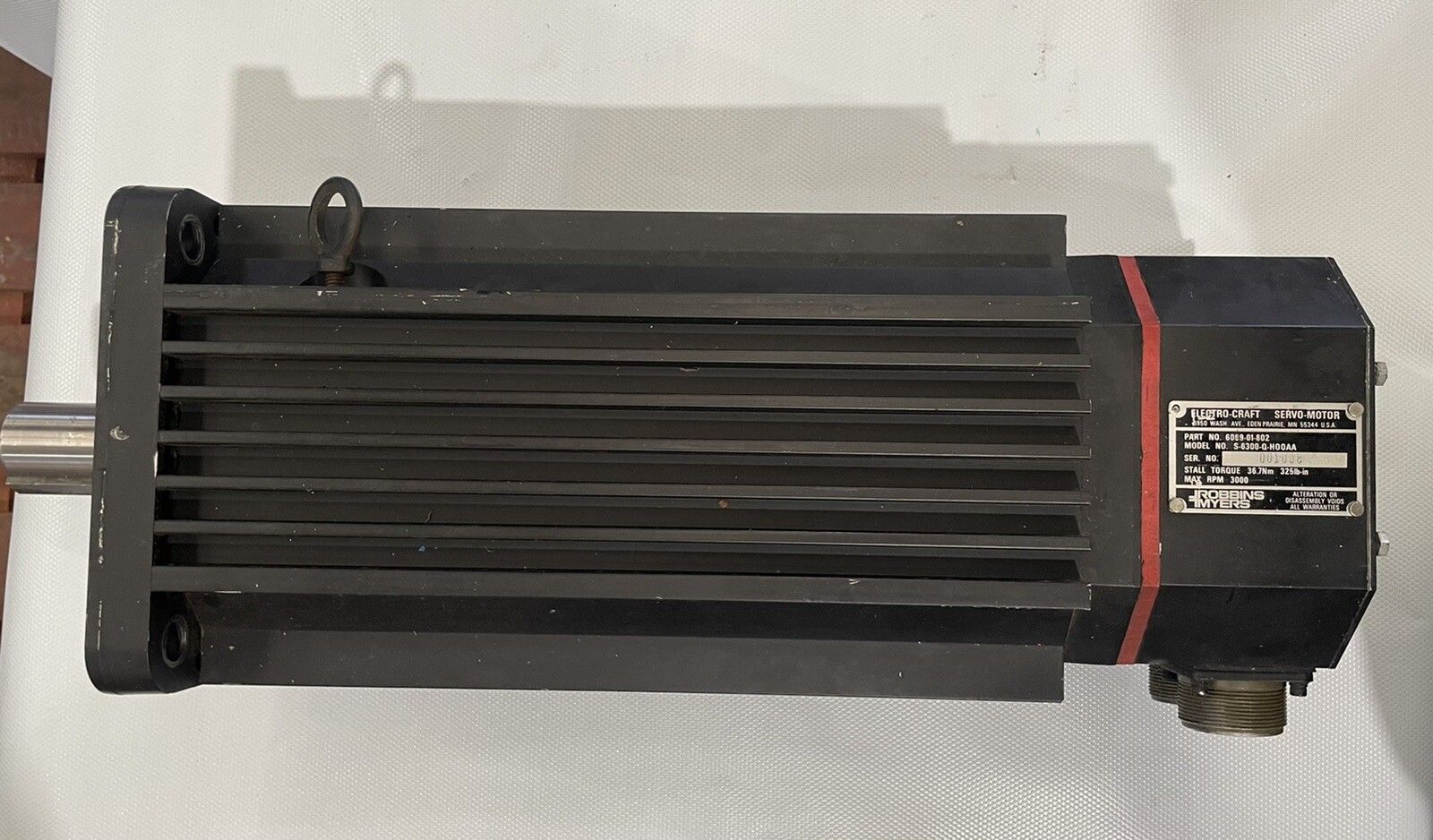 Electro-Craft / Robbins Myers Servo Motor, P/N 6069-01-802, Mod# S-6300 ...