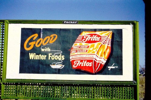 1951 35mm Slide~KODACHROME RED BORDER FRITOS CORN CHIPS WINTER FOODS ...