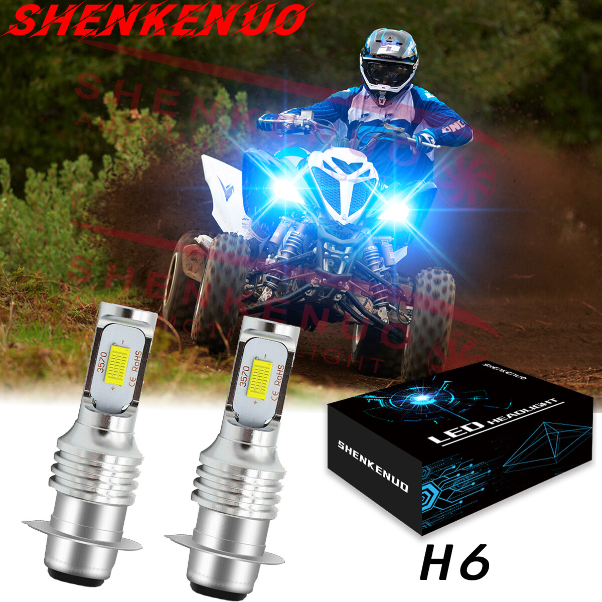 2pcs Headlight For Yamaha YFZ450 YFZ450R Raptor 700 700r LED Lights ...