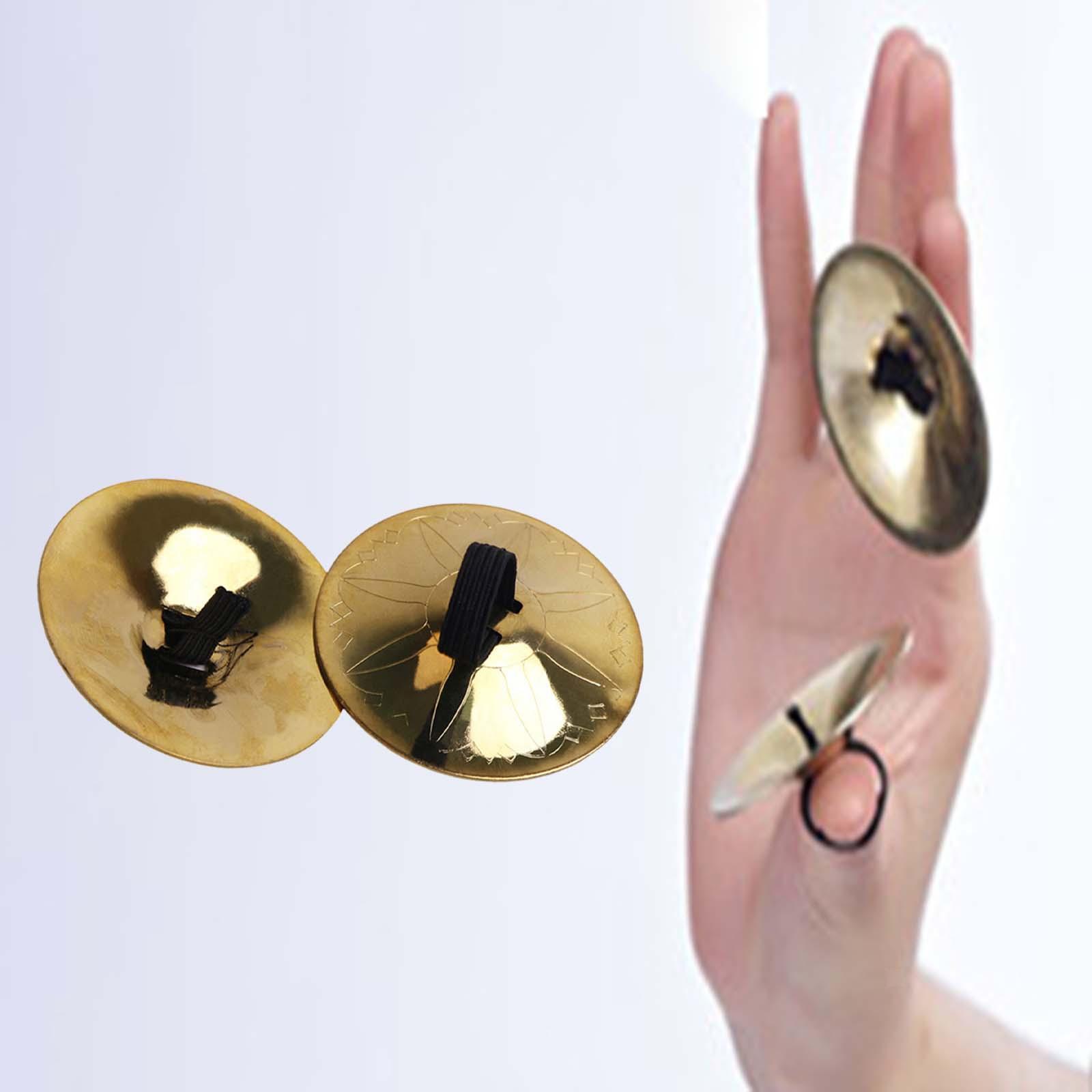 2Pcs Finger Cymbals Wear Resistant 53mm Hand Cymbal for Prom Costume ...