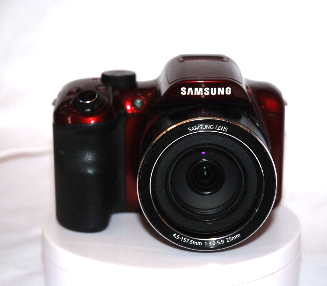 Samsung WB Series WB1100F 16.2MP Digital Camera - Red, Video Capable ...