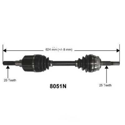 CV Axle Assembly-PDL Autopart Intl 1700-197545 | eBay