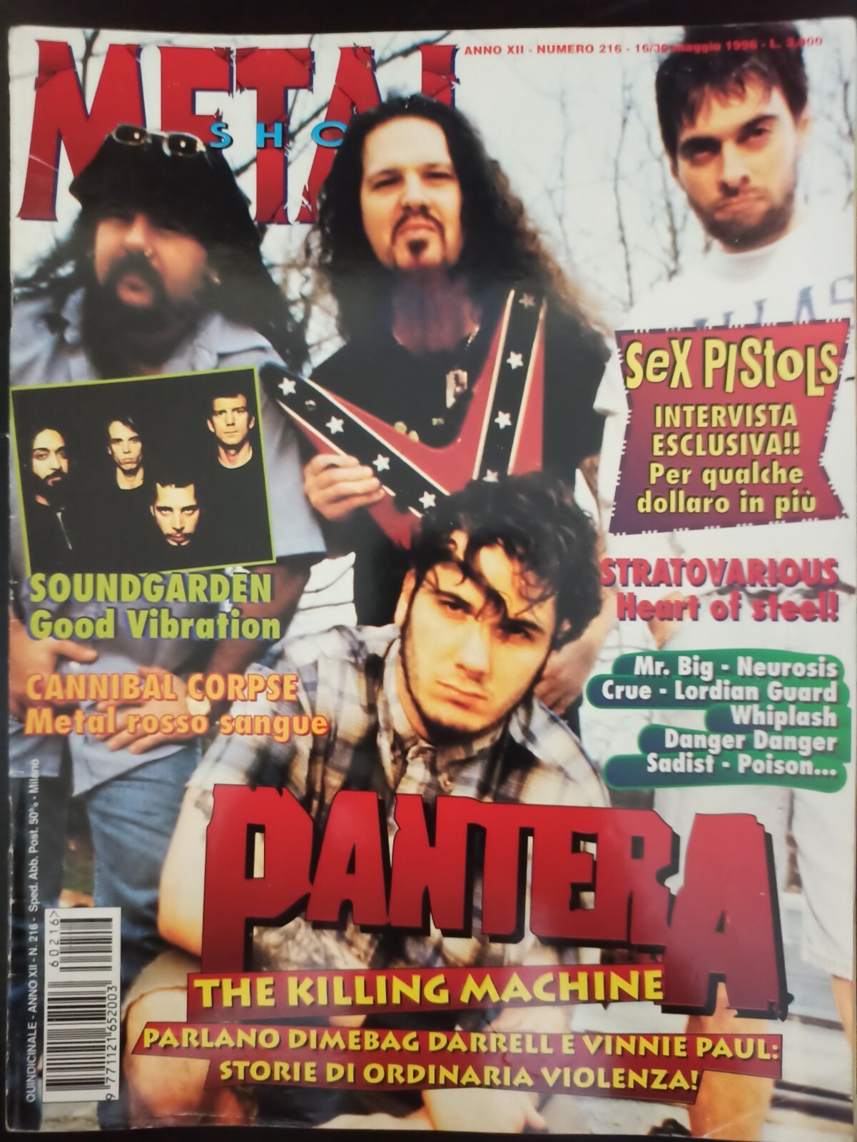 METAL SHOCK Rivista Heavy Magazine PANTERA SOUNDGARDEN MR BIG SADIST ...
