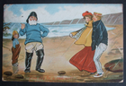 Old BOB Comic SEASIDE SAILOR SOU'WESTER HAT POURING RAIN NICE DAY FOR A ...