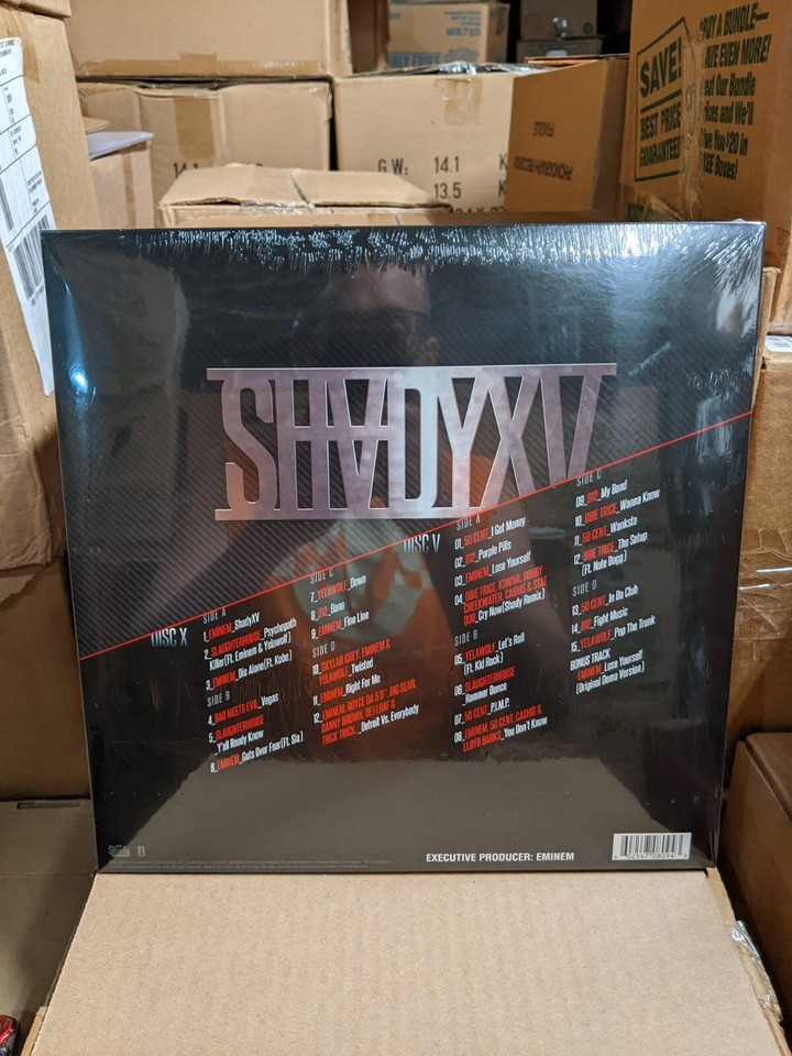 Shady XV by Various Artists (Vinyl, 2015) NEW SEALED 4 LP Shelfwear ...