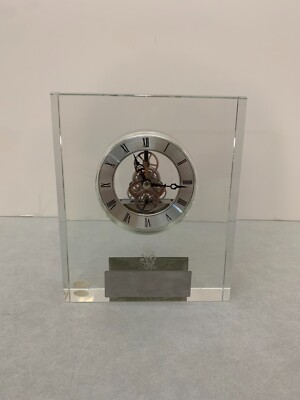 Skeleton Desk or Mantel Clock - Things Remembered - Heavy Glass Casing ...