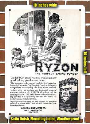 Metal Sign - 1916 Ryzon Baking Powder- 10x14 inches | eBay