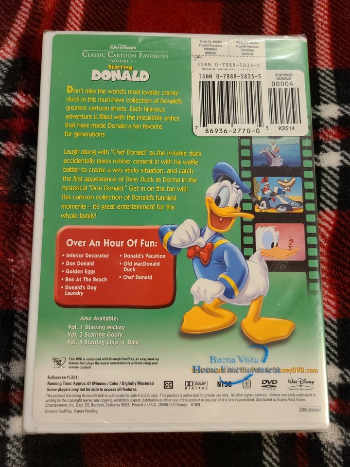 Walt Disney's Classic Cartoon Favorites Starring Donald Vol 2 DVD 2005 ...