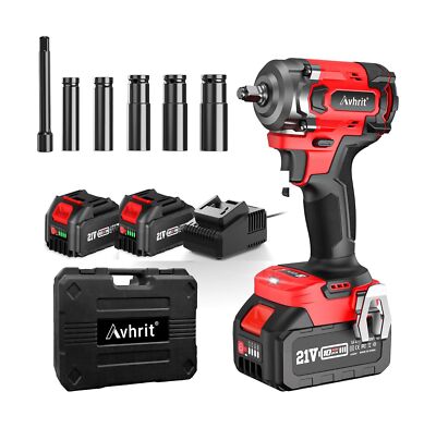 450N.m 3/8" Impact Wrench Cordless Brushless Electric Impact Gun,2*4 ...